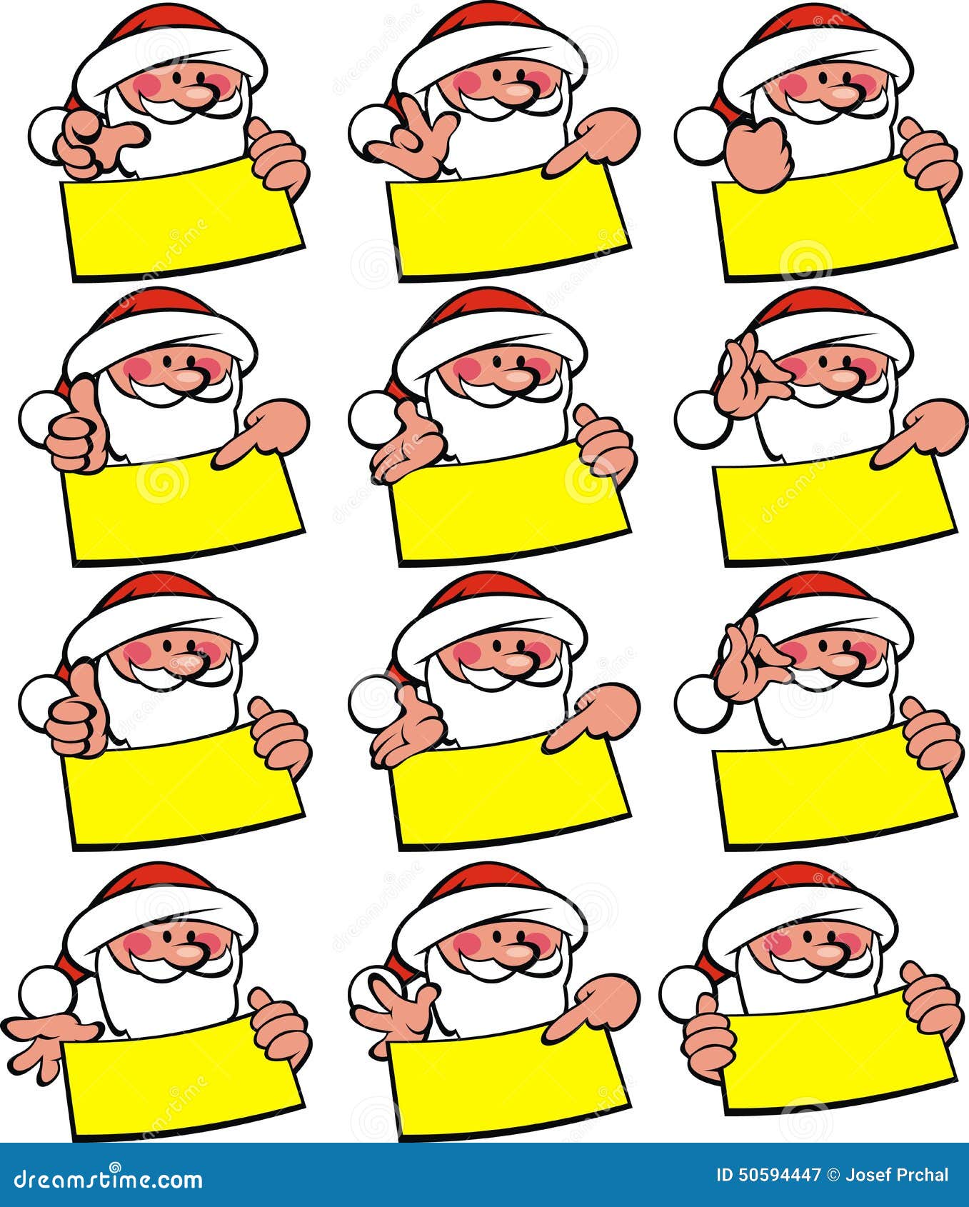 Santa claus smile set stock vector. Illustration of father - 50594447