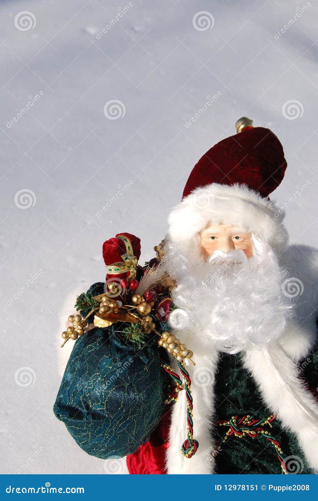 Santa Claus in snow stock image. Image of snow, flake - 12978151