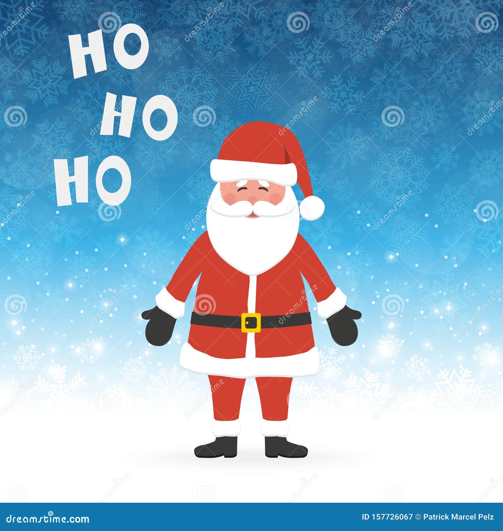 Santa Claus in the Snow Saying Ho Ho Ho Stock Vector - Illustration of ... Santa Claus in the Snow Saying Ho Ho Ho Stock Vector - Illustration of ...
