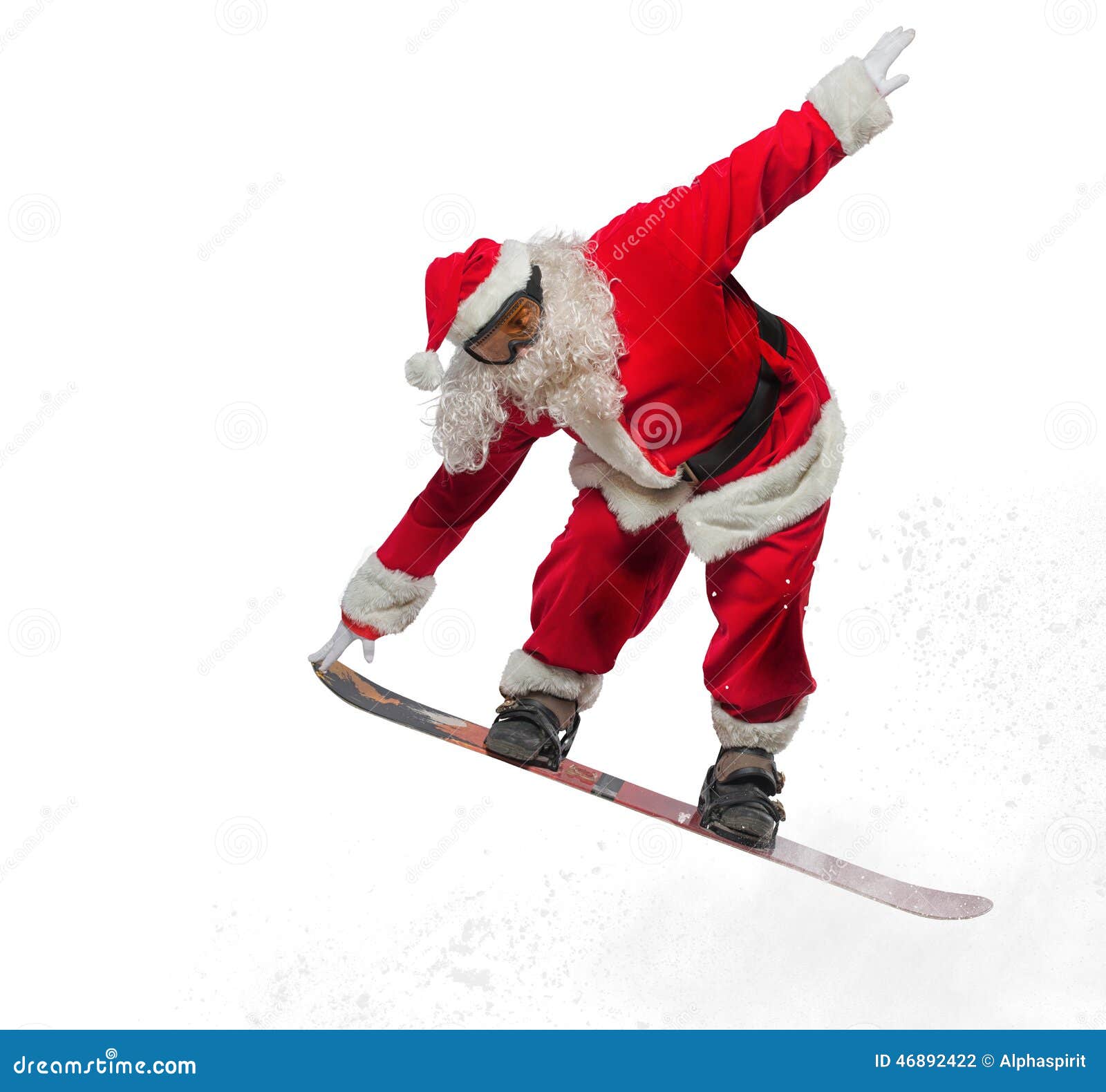 Santa Claus with snowboard stock photo. Image of santa - 46892422