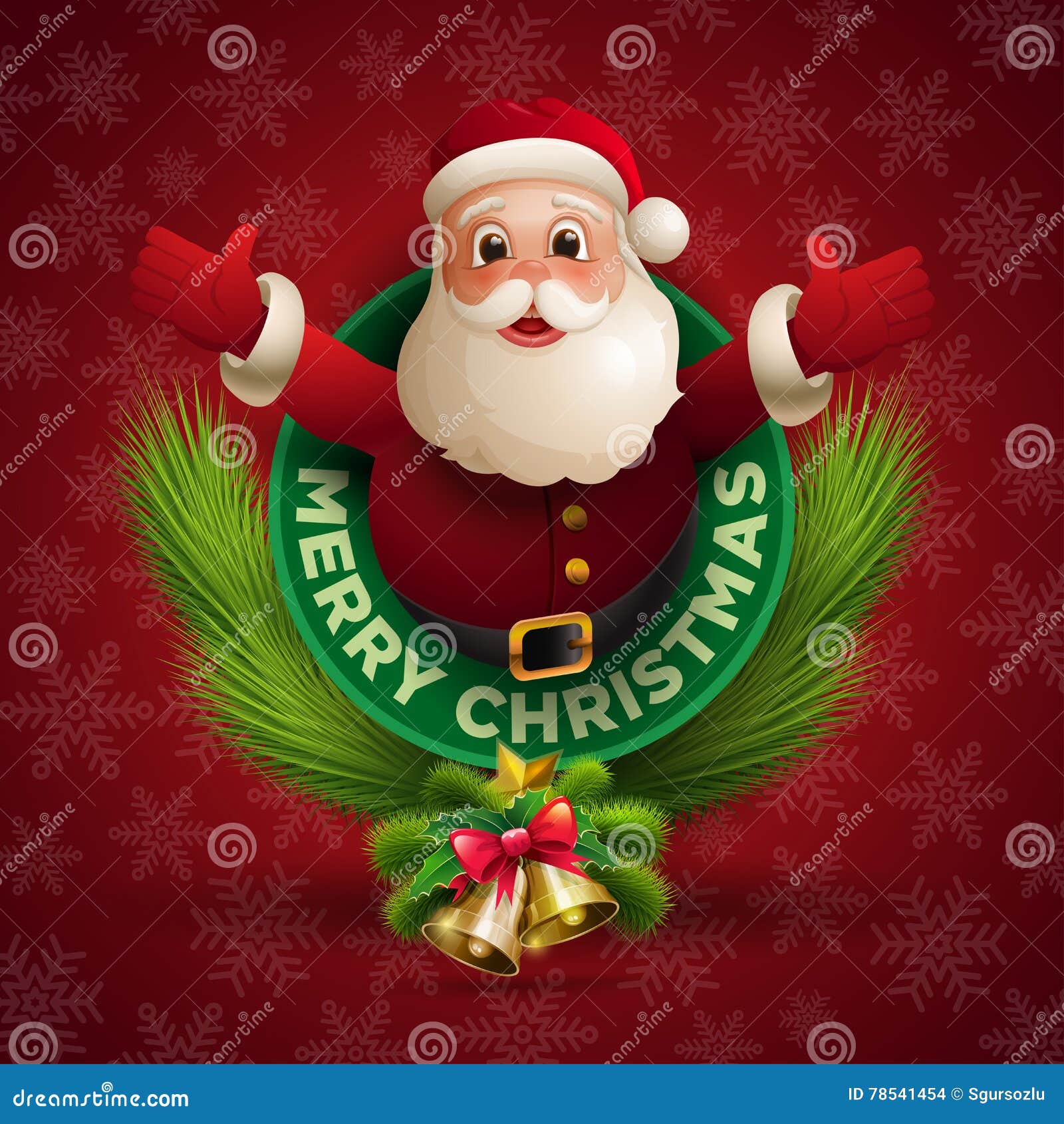 Santa Claus Som Ger En Stor Kram Vektor Illustrationer - Illustration ...