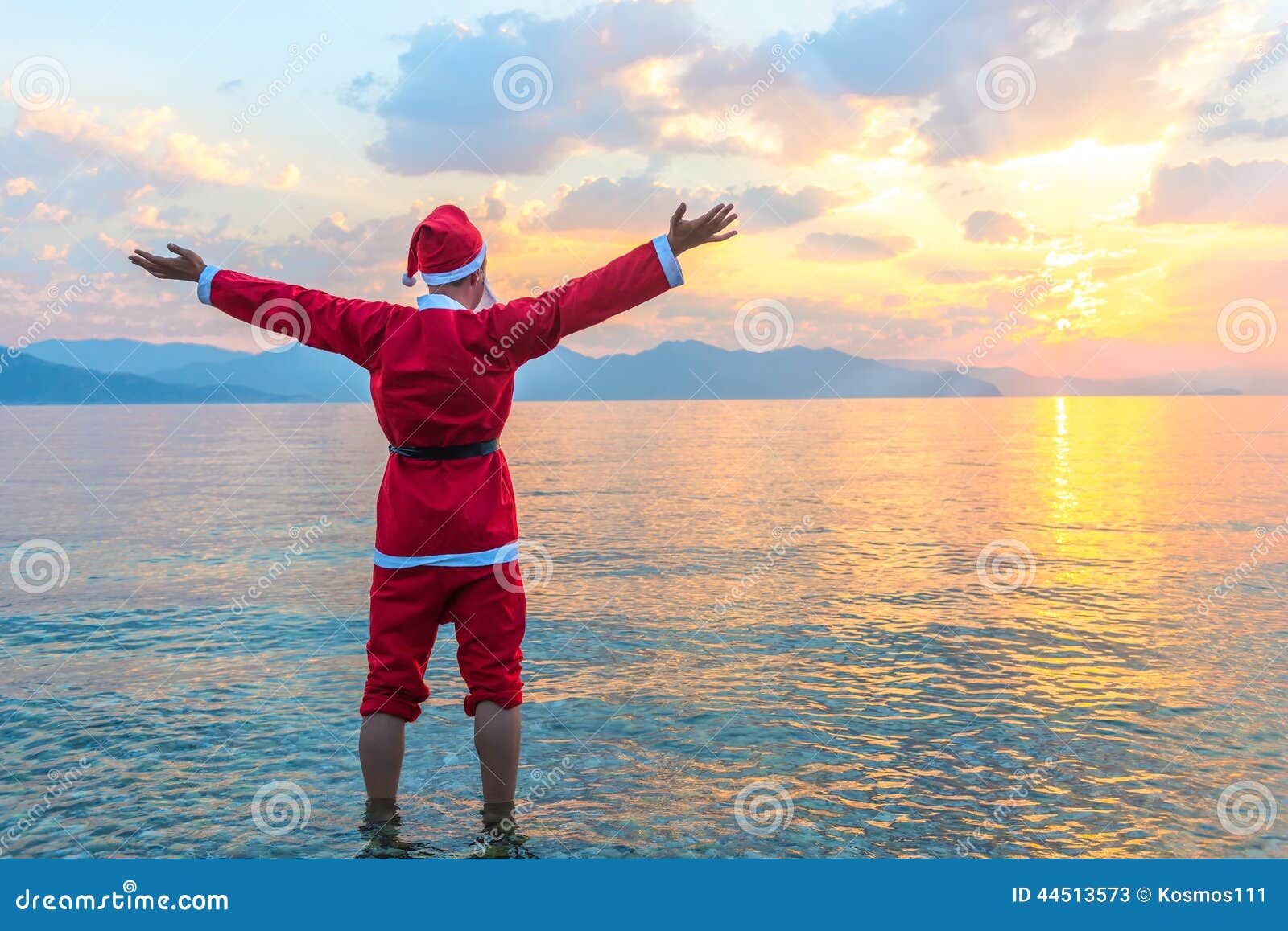 Santa Claus Standing Barefoot Stock Image - Image of holiday, resting ...
