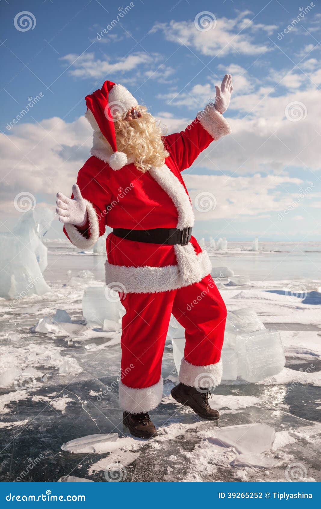 Santa Claus Standing Outdoors Stock Photo - Image of cold, claus: 39265252