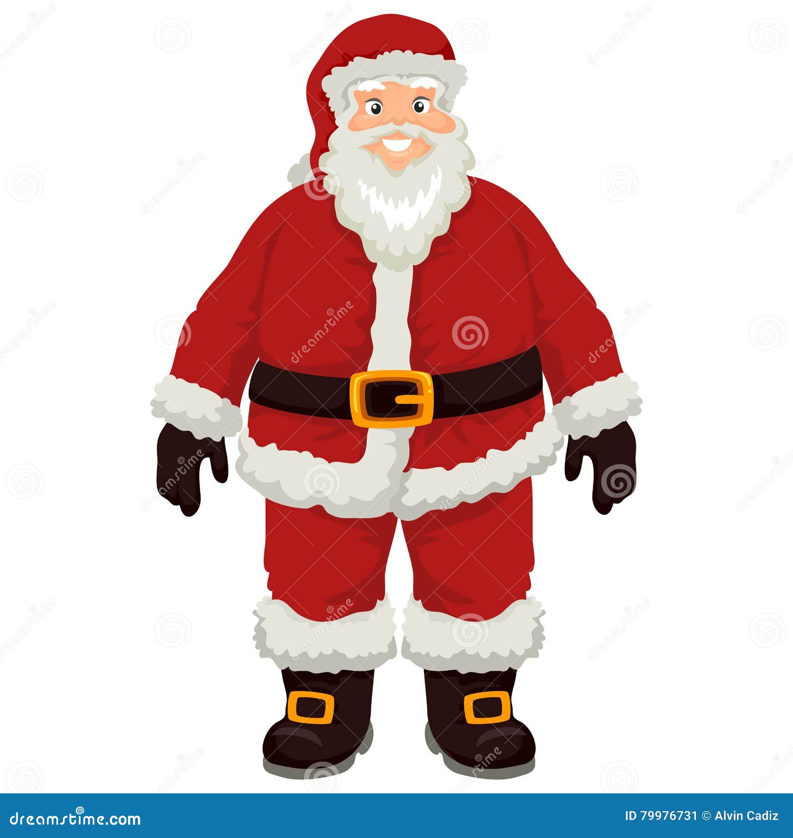 Santa Claus Standing stock vector. Illustration of graphic - 79976731
