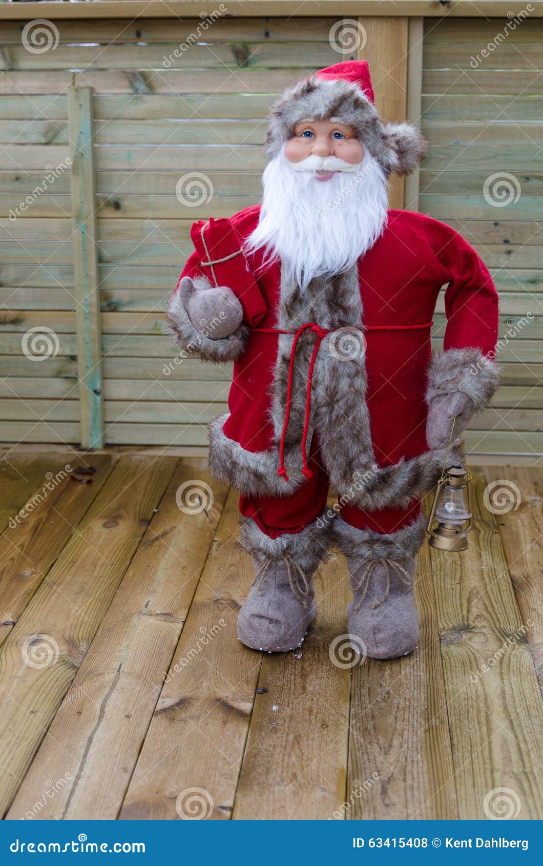 Santa Claus is Standing and Waiting Stock Photo - Image of gift ...