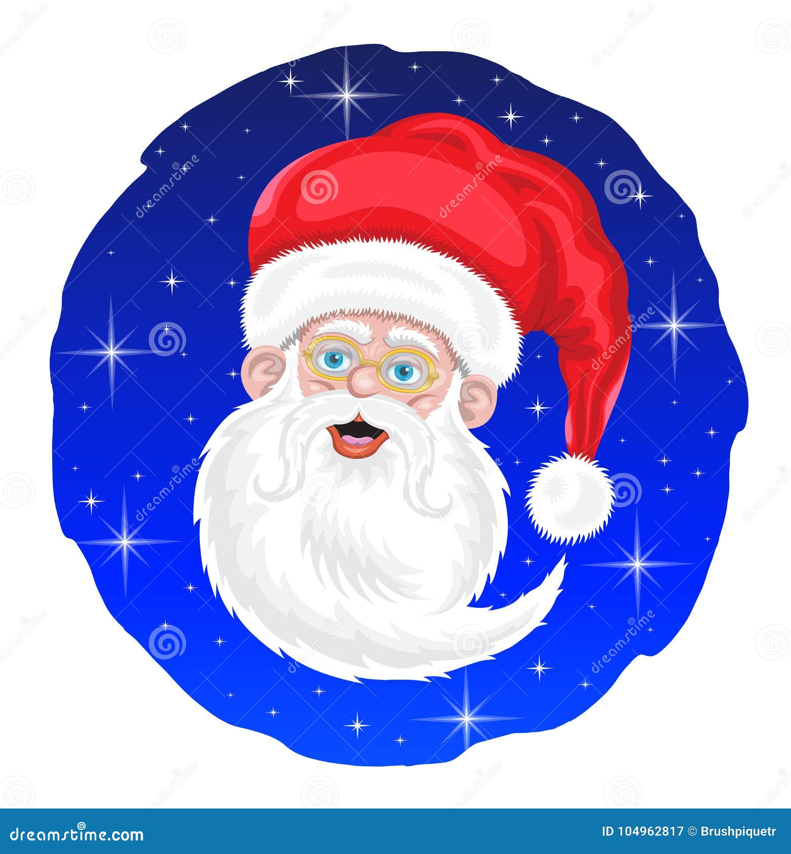 Santa Claus and Stars Cartoon Stock Vector - Illustration of buckle ...