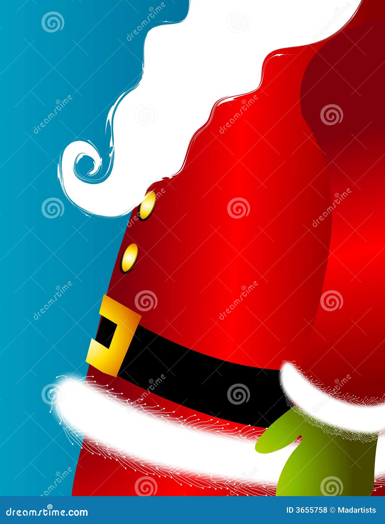 Santa Claus Suit Big Belly Profile Stock Illustration - Illustration of ...