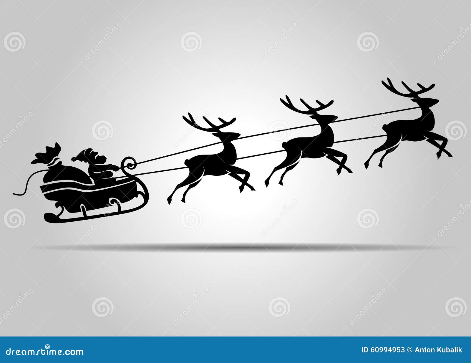 Santa Claus Sulla Slitta Di Natale Illustrazione Vettoriale ...