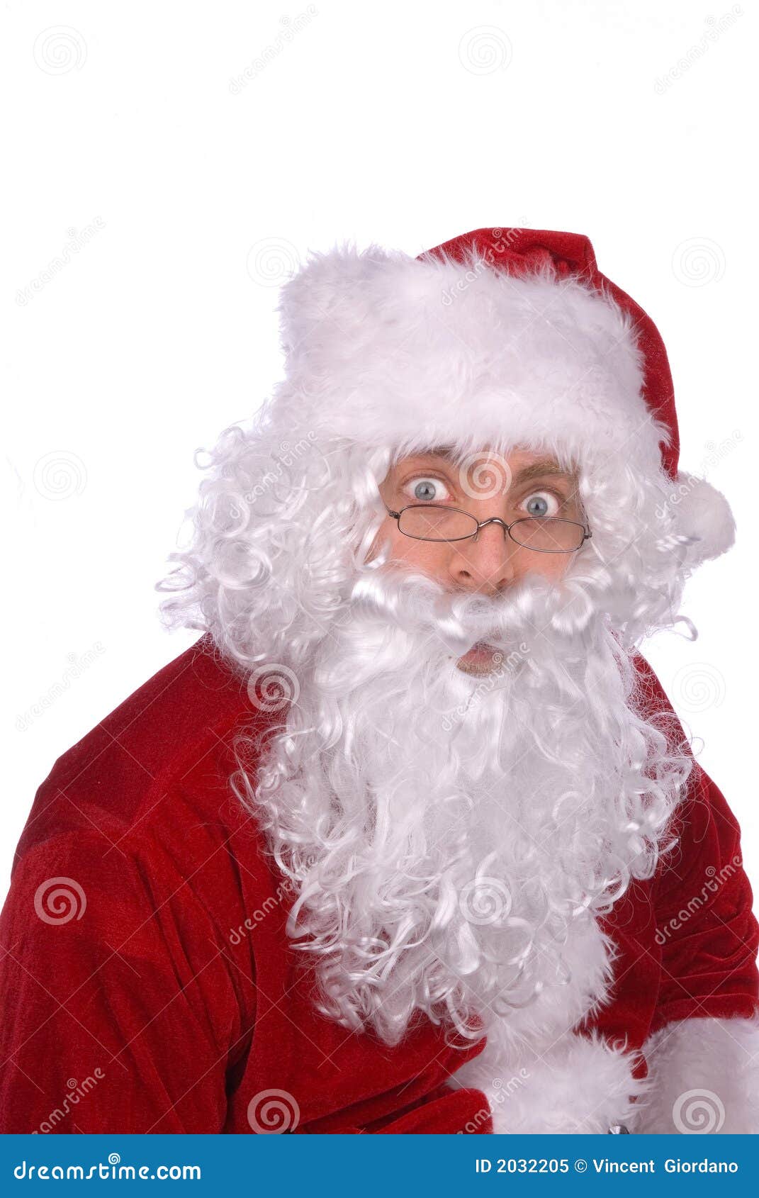 Santa Claus is surprised stock image. Image of isolated - 2032205