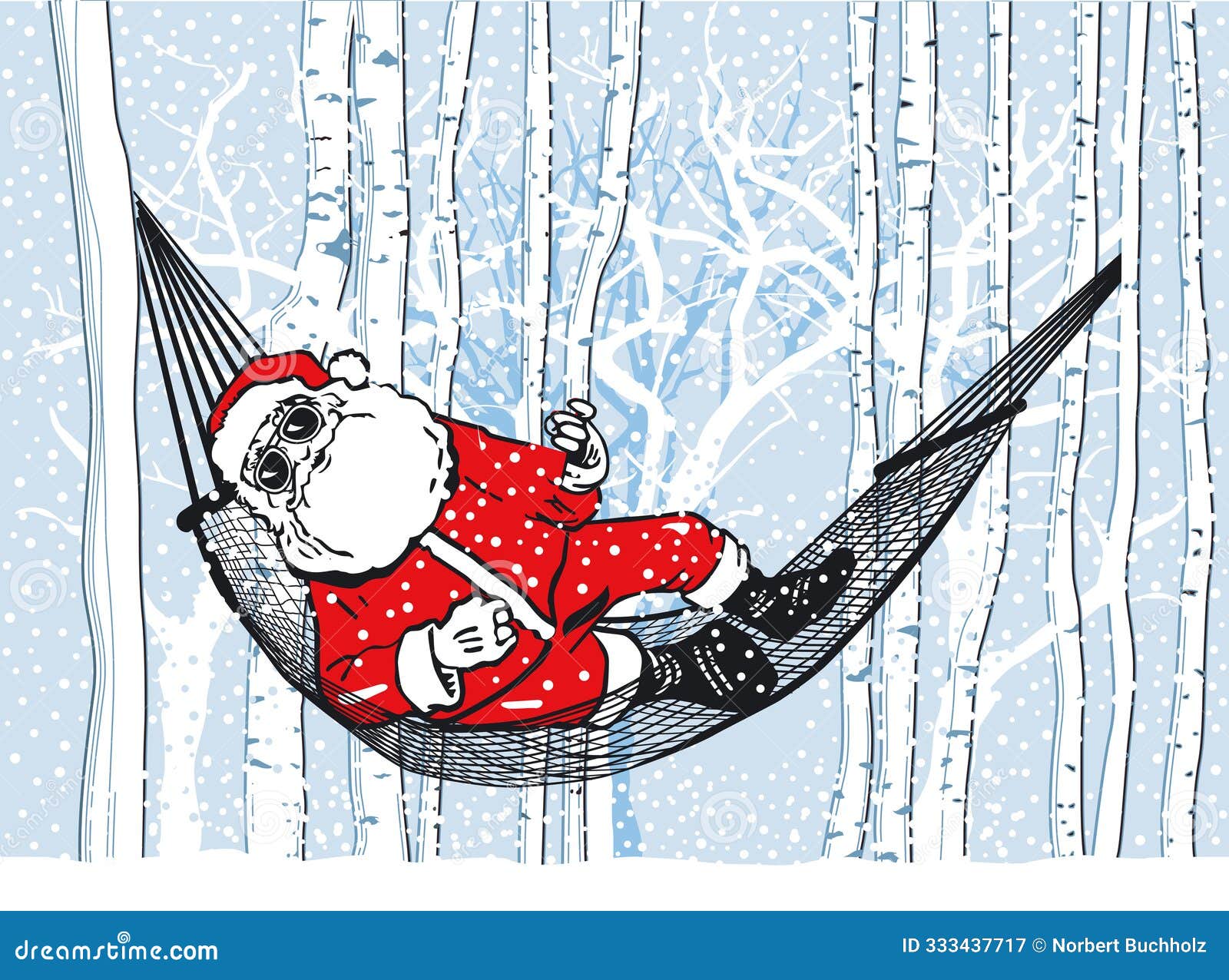 Santa Claus is Taking a Break, Illustration Stock Illustration ...