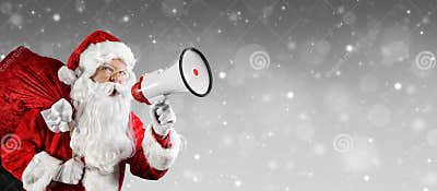 Santa Claus Talking stock photo. Image of holding, christmas - 61878916