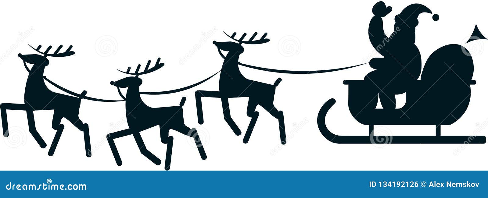 Santa Claus in a team stock illustration. Illustration of cute - 134192126