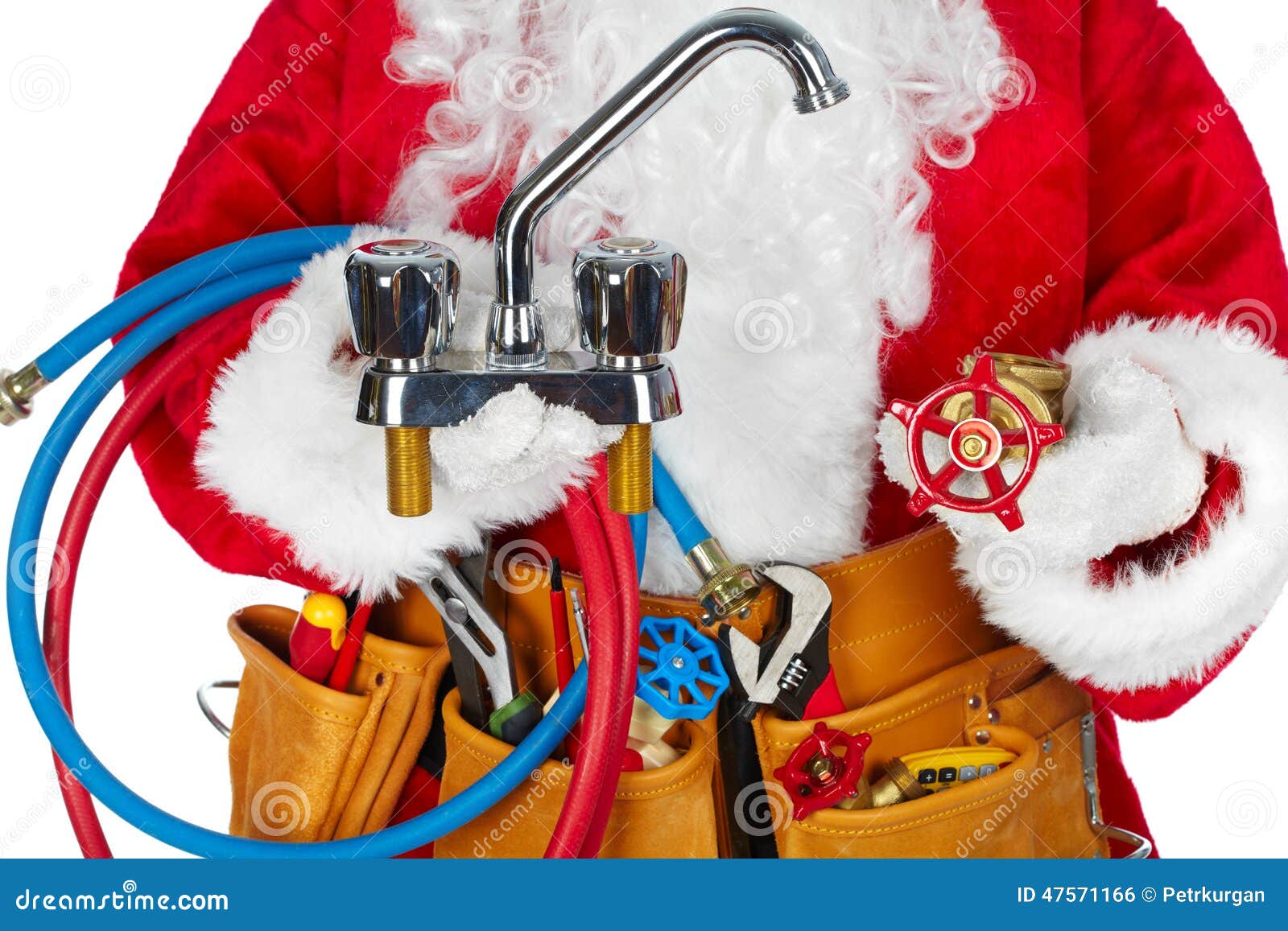 Santa Claus with a Tool Belt. Stock Photo - Image of foreman ...