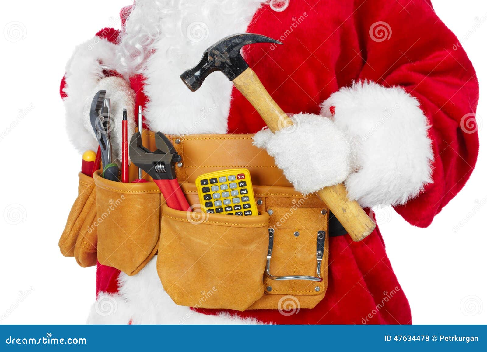 Santa Claus with a Tool Belt. Stock Photo - Image of professional ...