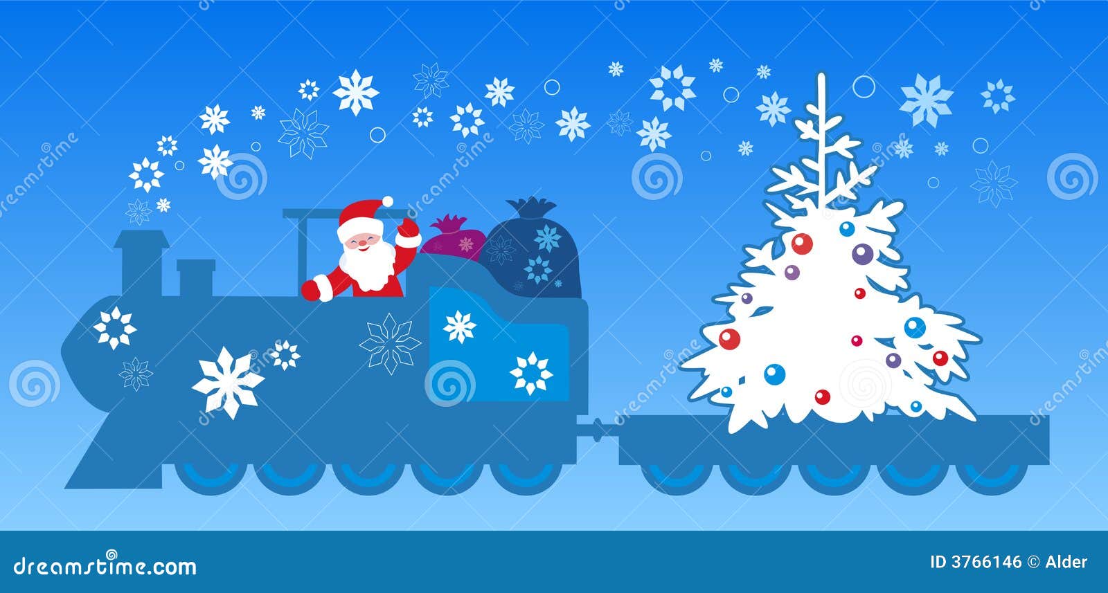 Santa Claus train stock vector. Illustration of symbol - 3766146