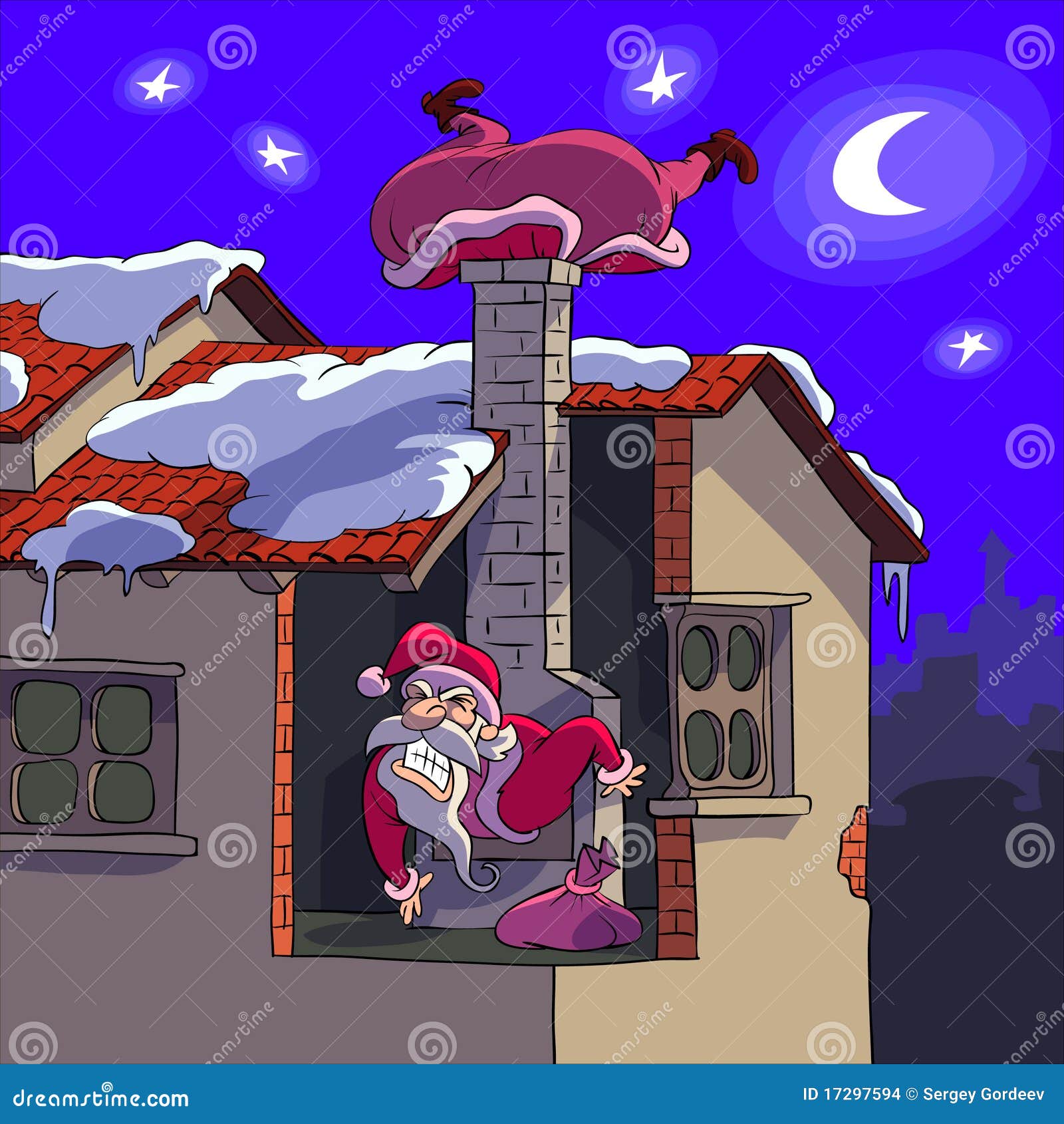 Santa Claus in trouble stock vector. Illustration of characters - 17297594