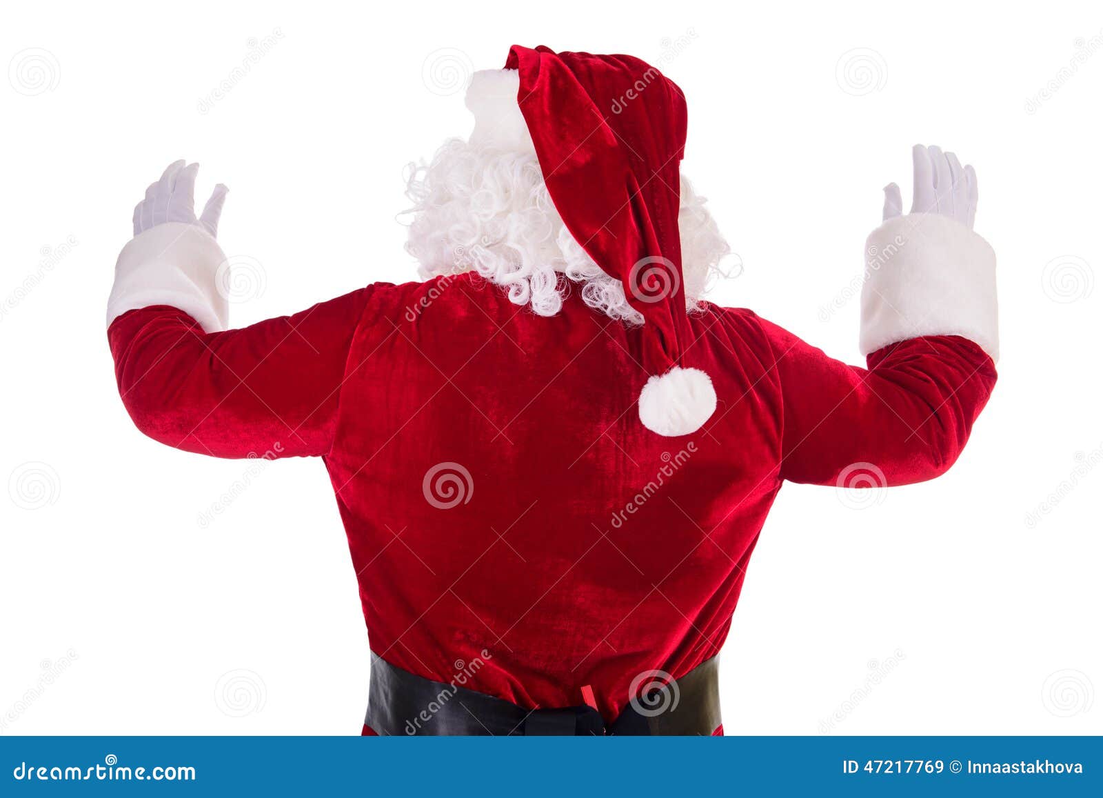 Santa Claus turned back stock image. Image of holiday - 47217769