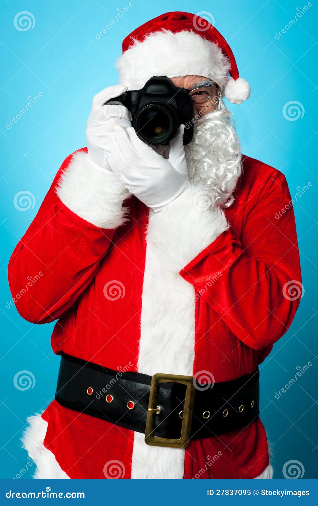 Santa Claus Turns into a Pro Photographer Stock Image - Image of father ...