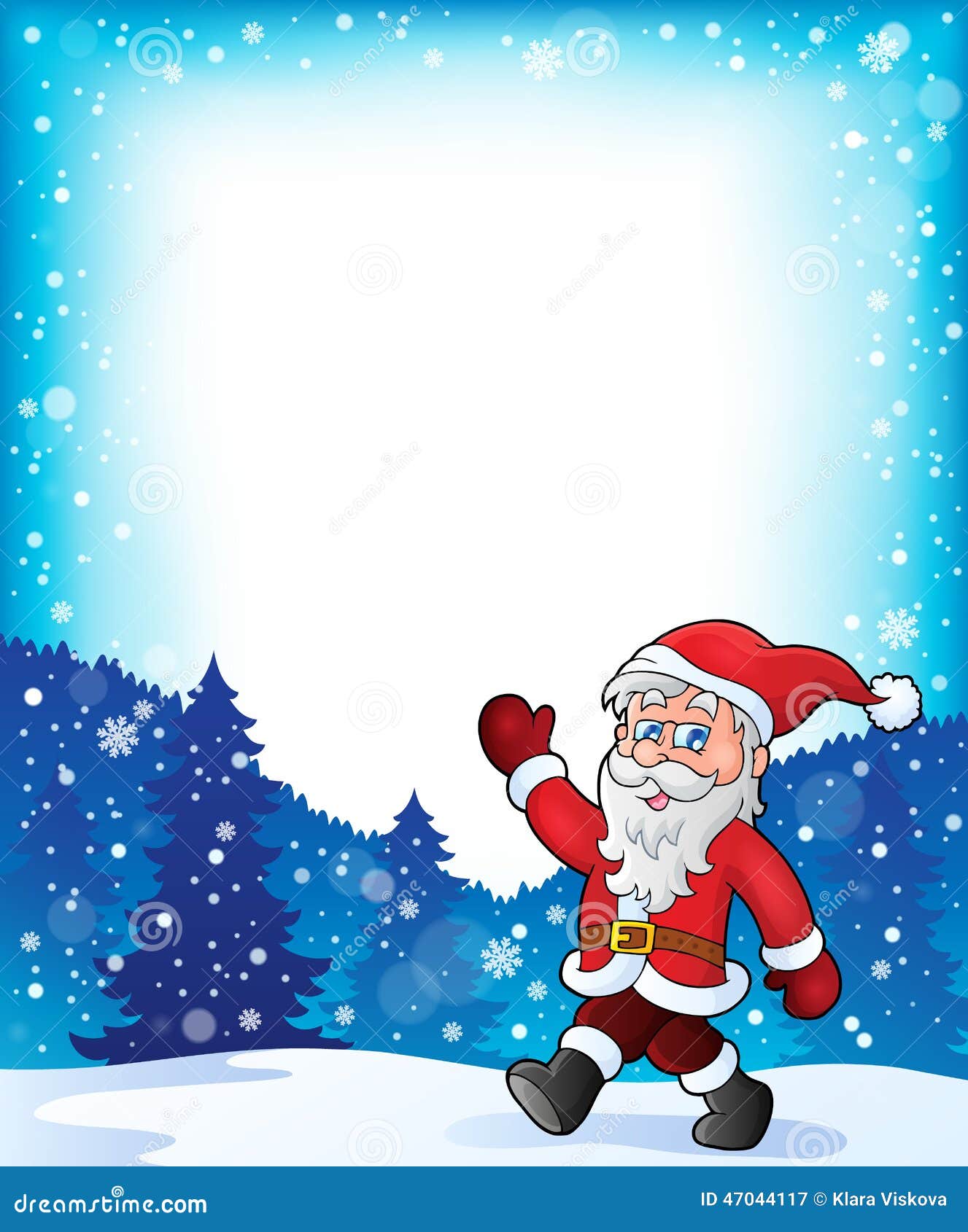 Santa Claus walk theme 3 stock vector. Illustration of walk - 47044117