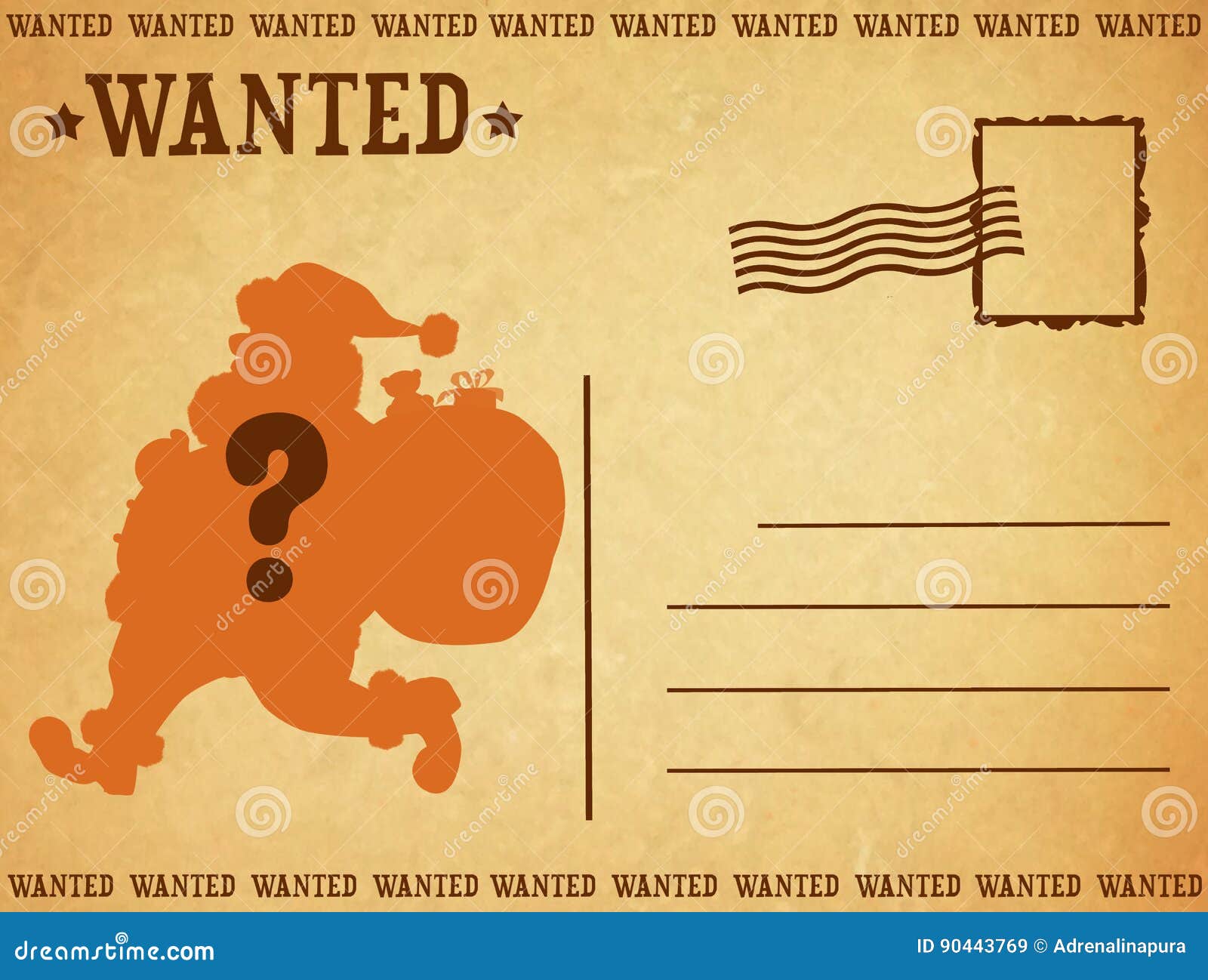 Santa Claus wanted stock illustration. Illustration of poster - 90443769
