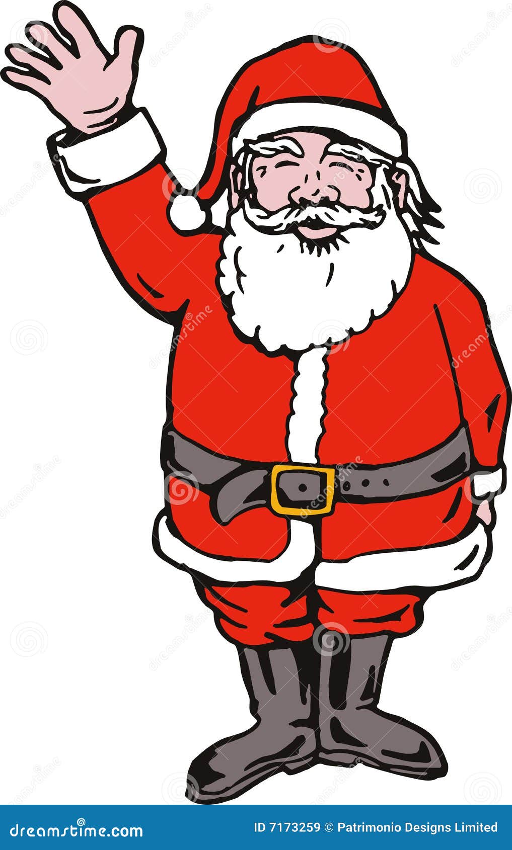 Santa Claus Waving Royalty Free Stock Images - Image: 7173259