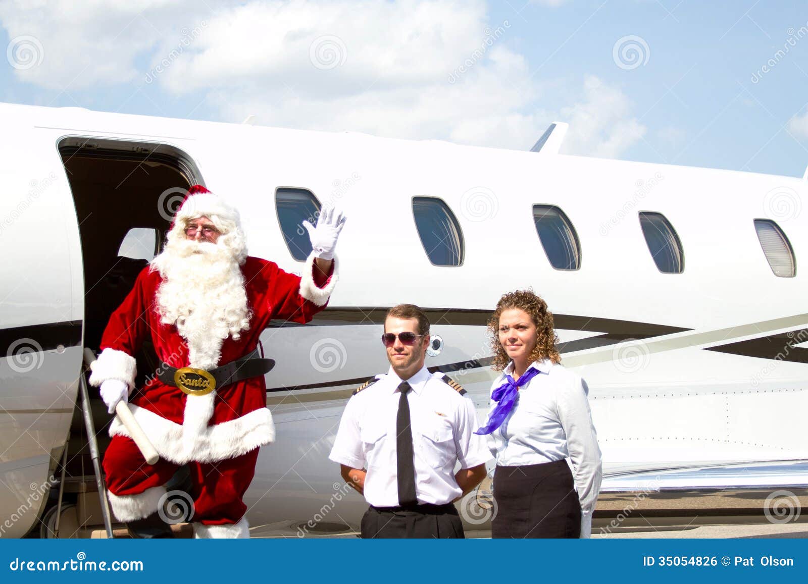 Santa Claus Waving Good Bye Stock Photo - Image of portrait, santa ...