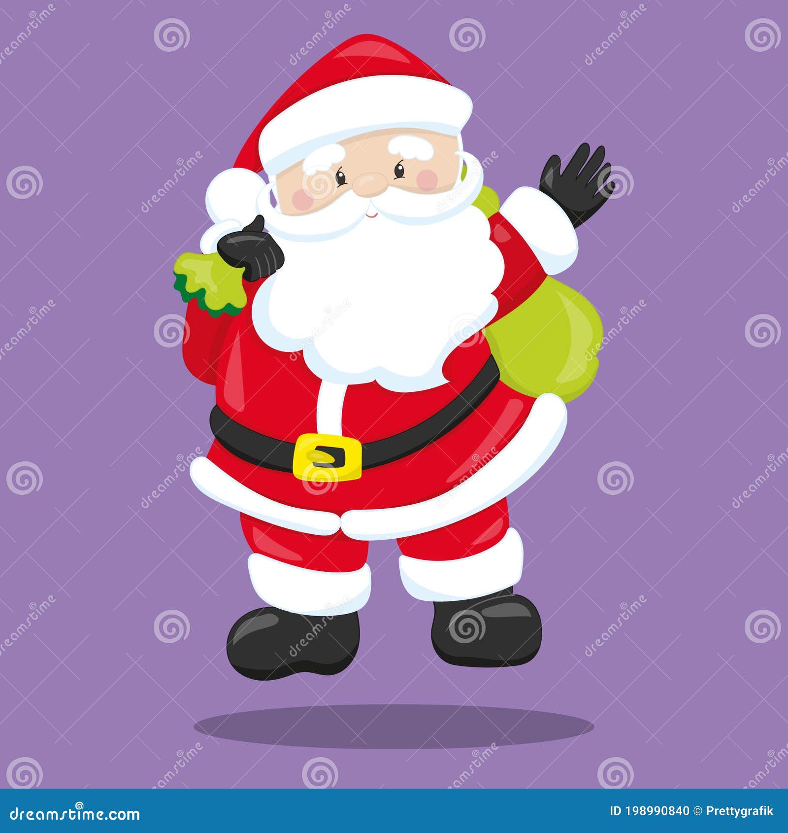 Santa claus waving 04 stock vector. Illustration of vector - 198990840