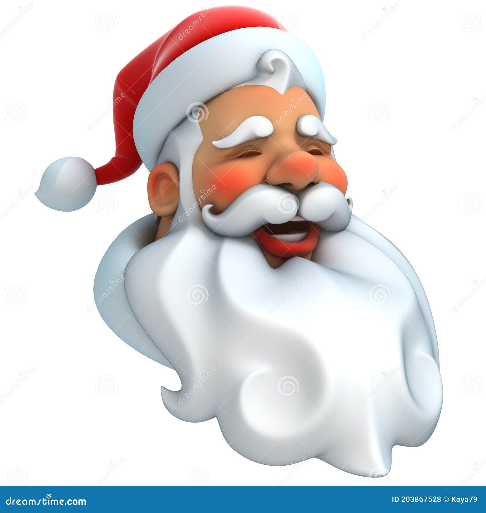 Santa Claus on White Background Stock Illustration - Illustration of ...
