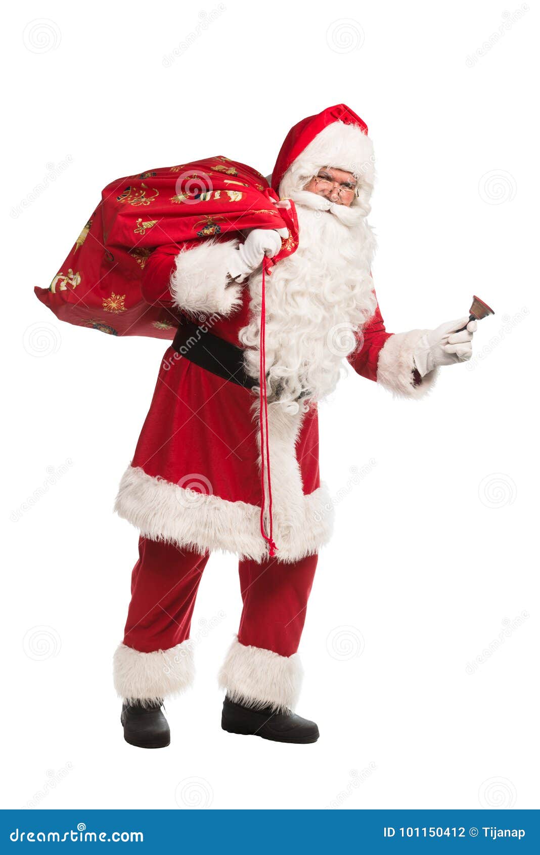Santa Claus on White Background, with Work Path Included for Easy ...