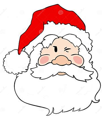Santa Claus winking. stock vector. Illustration of figure - 17004342