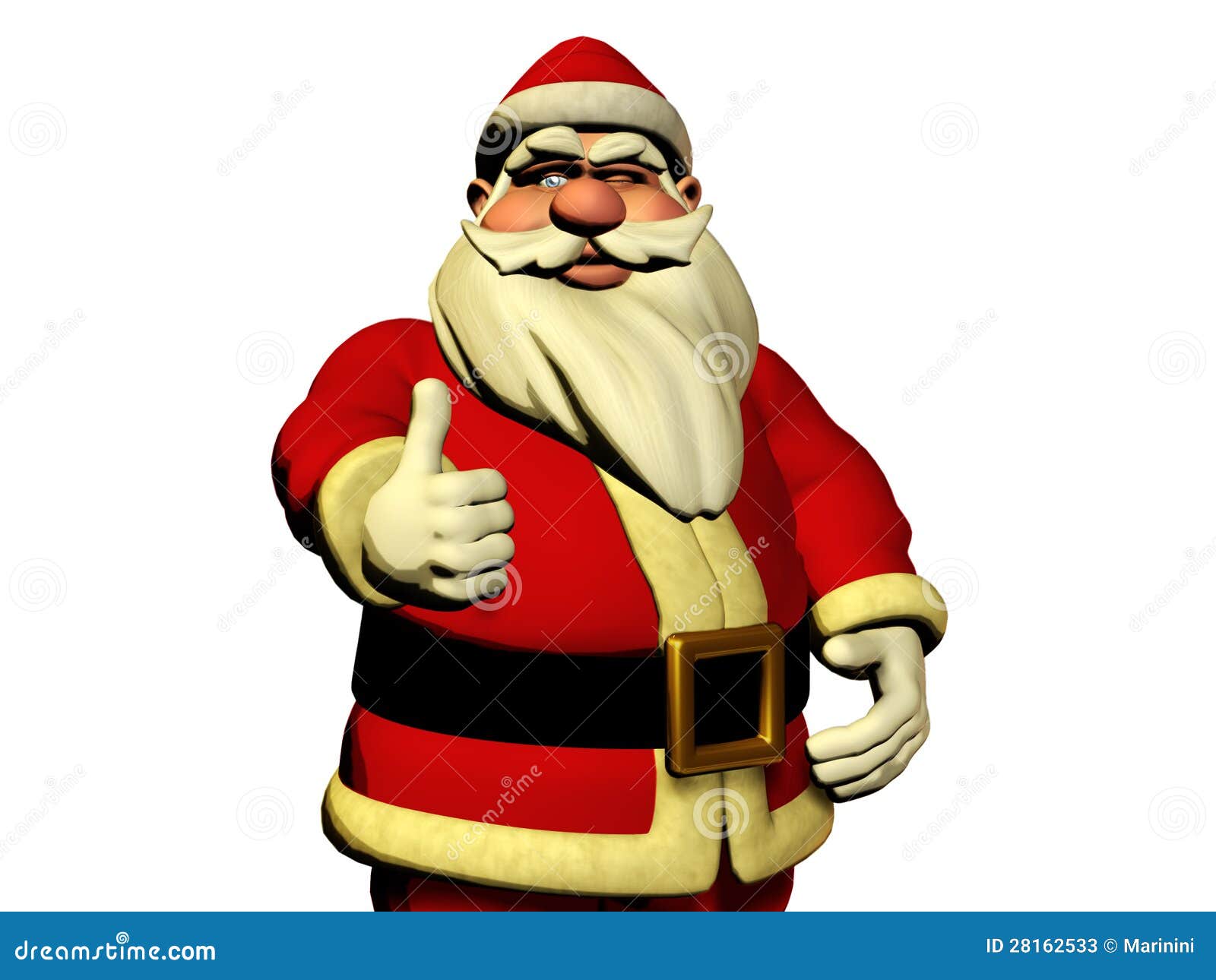 Santa Claus is Wishing Good Luck Stock Illustration - Illustration of ...