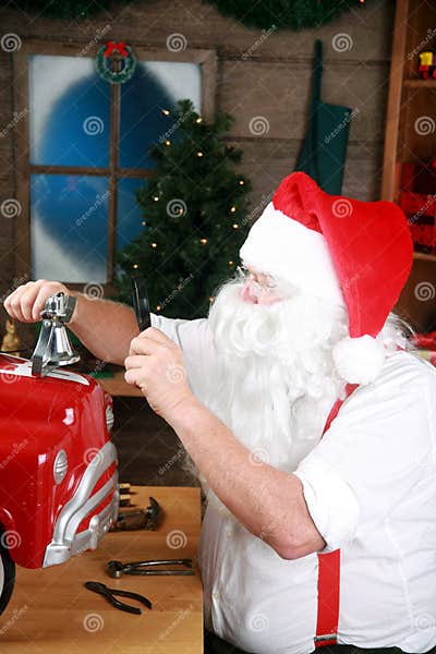 Santa Claus at work stock photo. Image of holiday, jolly - 10913968