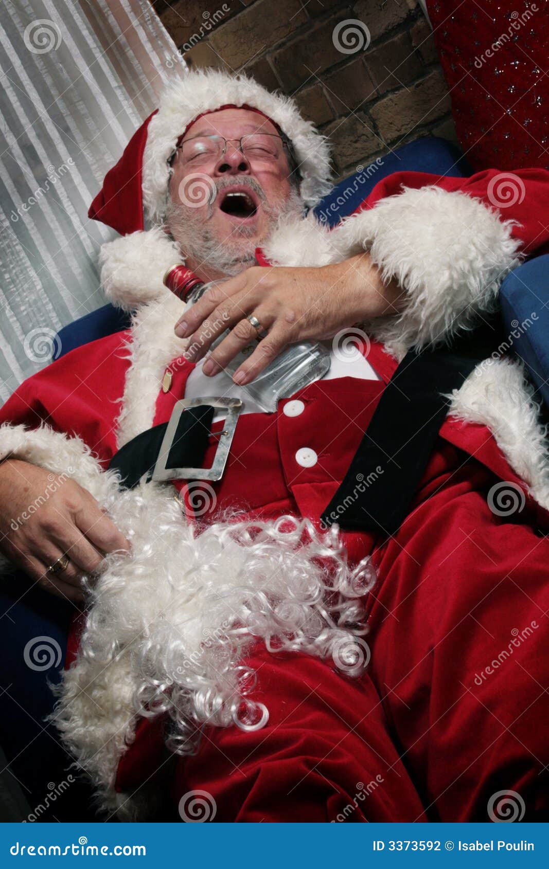 Santa Claus is Yawning stock photo. Image of traditional - 3373592