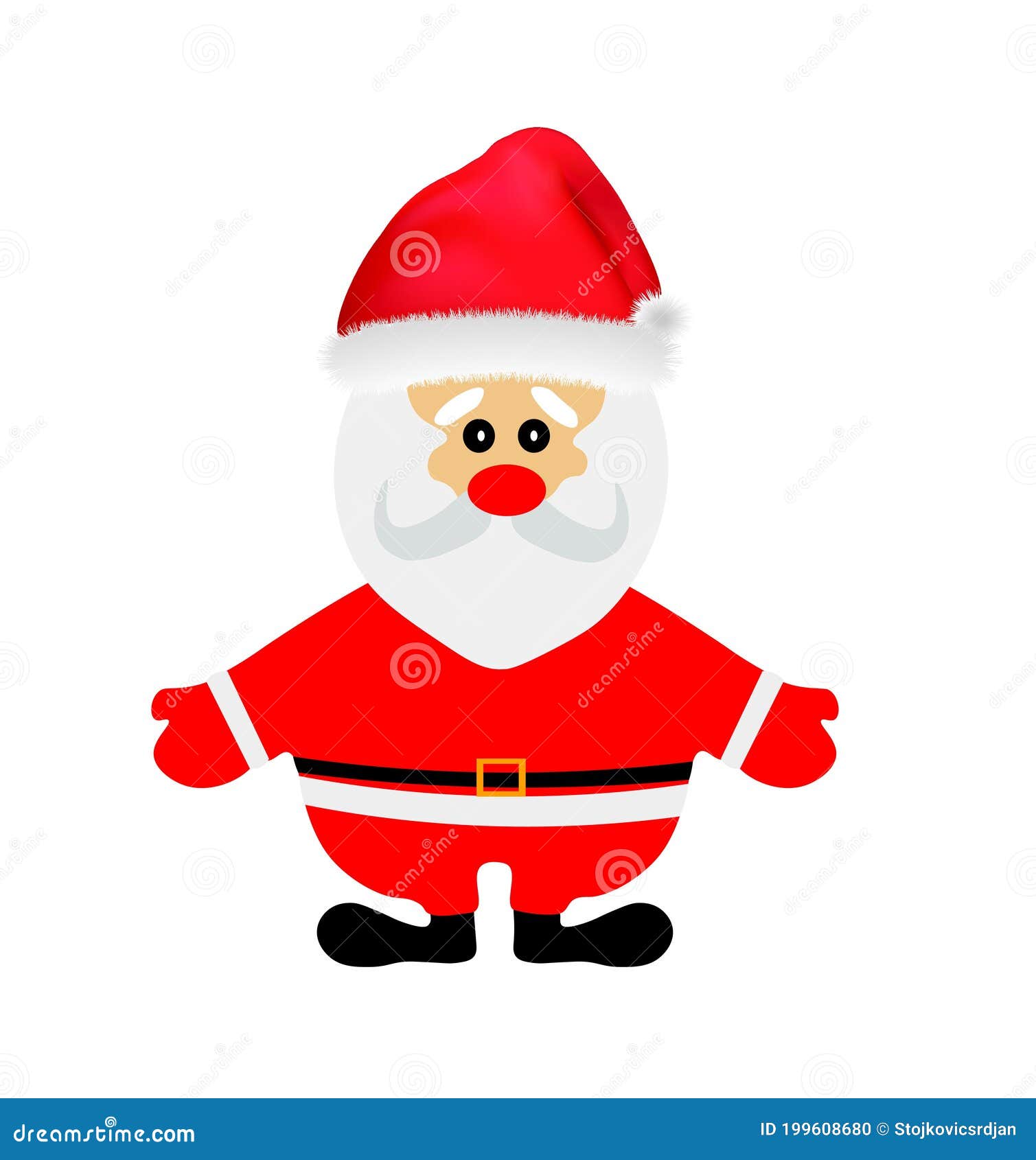 Santa Clause icon stock vector. Illustration of flat - 199608680