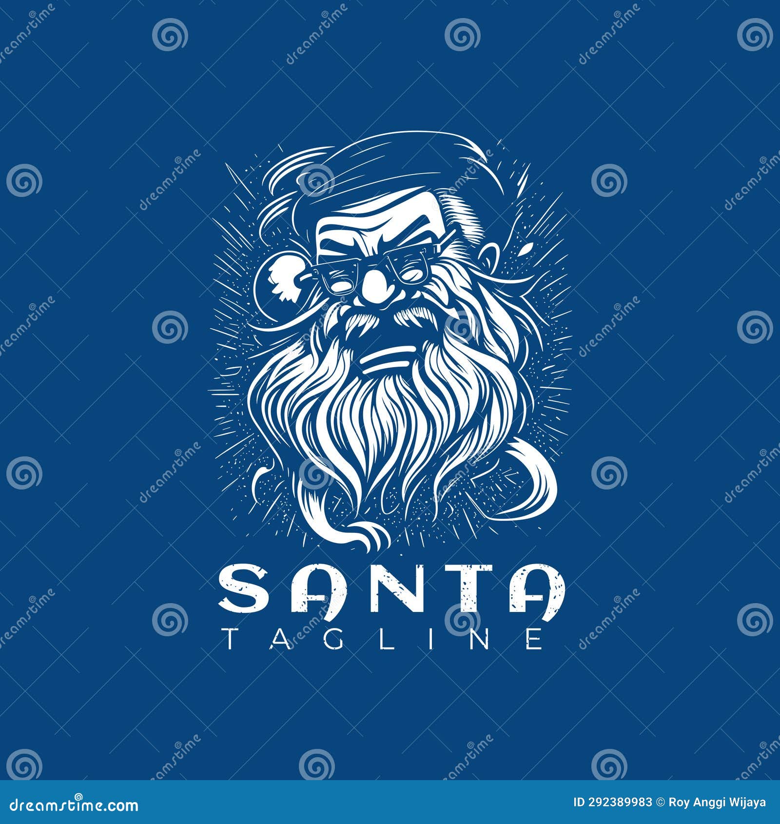 Santa Clause Logo Design Vector Illustration Template Idea Stock Vector ...
