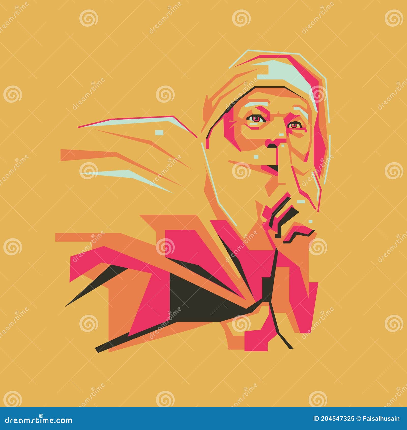 Santa Clause Simple Colour Vector Stock Vector - Illustration of modern ...