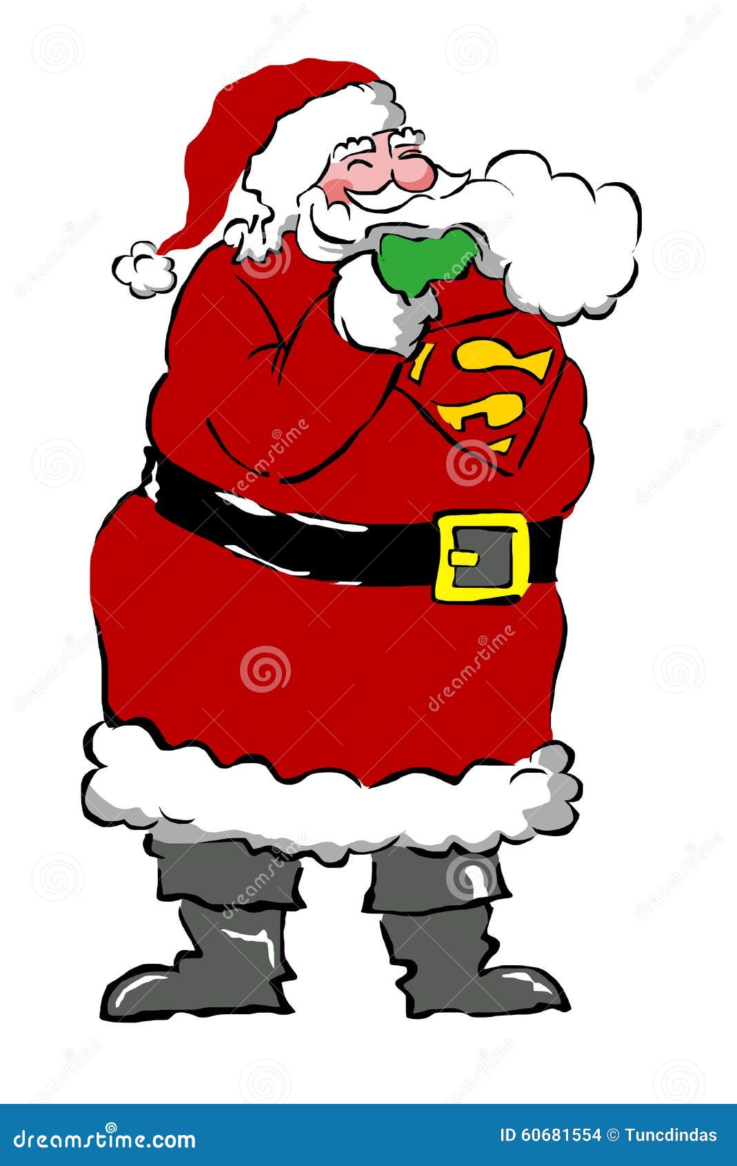 Santa clause super hero stock vector. Illustration of hero - 60681554