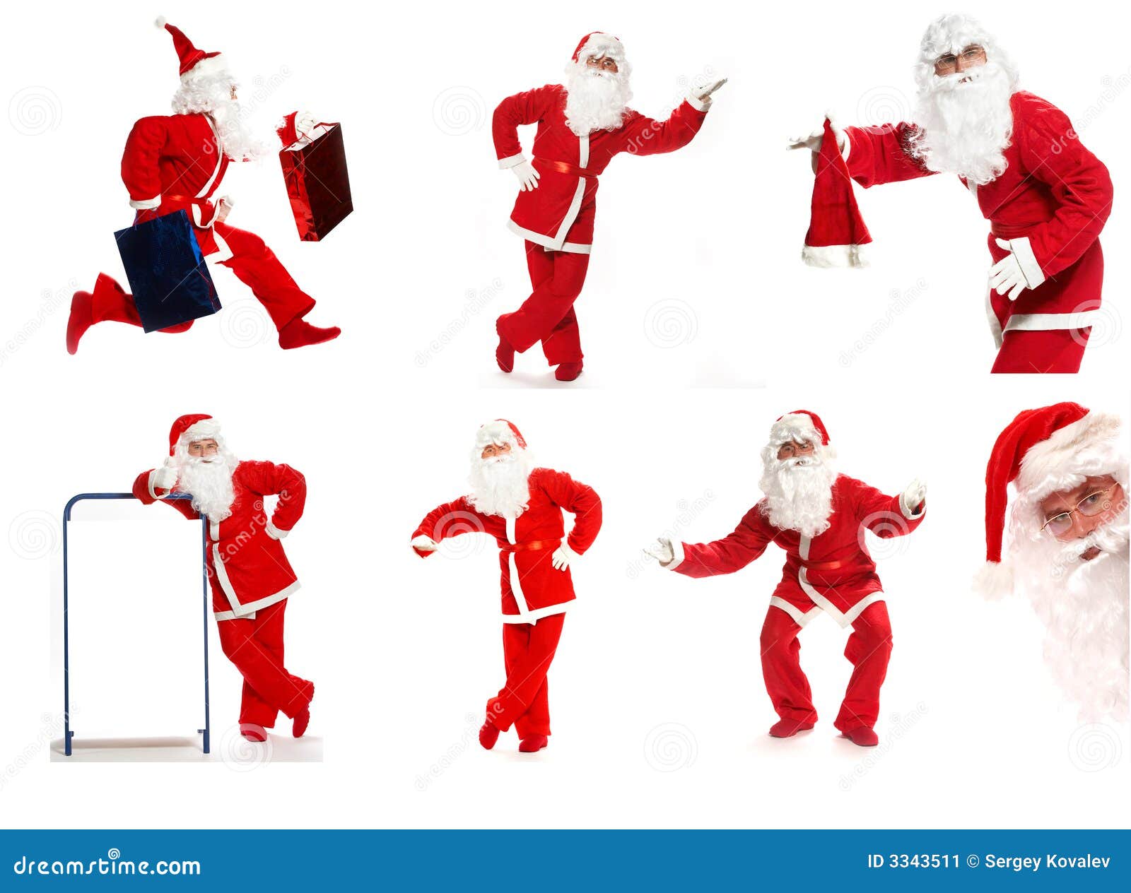 Santa collage stock image. Image of christmas, posed, beard - 3343511