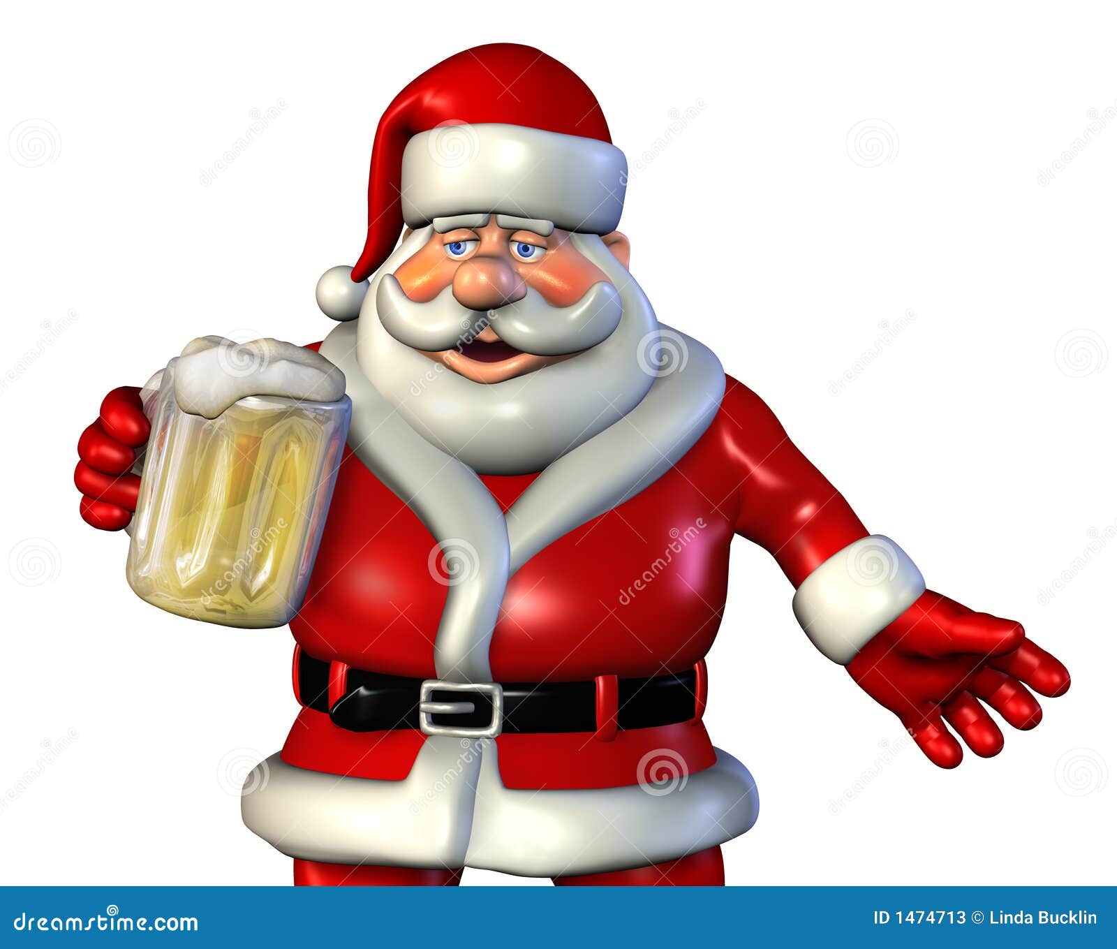 Santa con la cerveza 2 stock de ilustración. Ilustración de cerveza ...