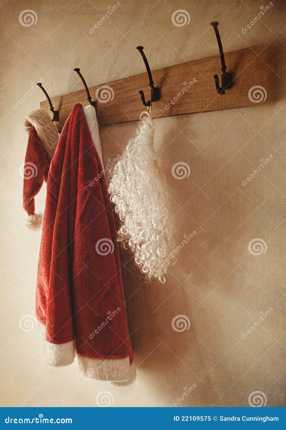 Santa Costume Hanging on Coat Rack Stock Image - Image of coat, classic ...
