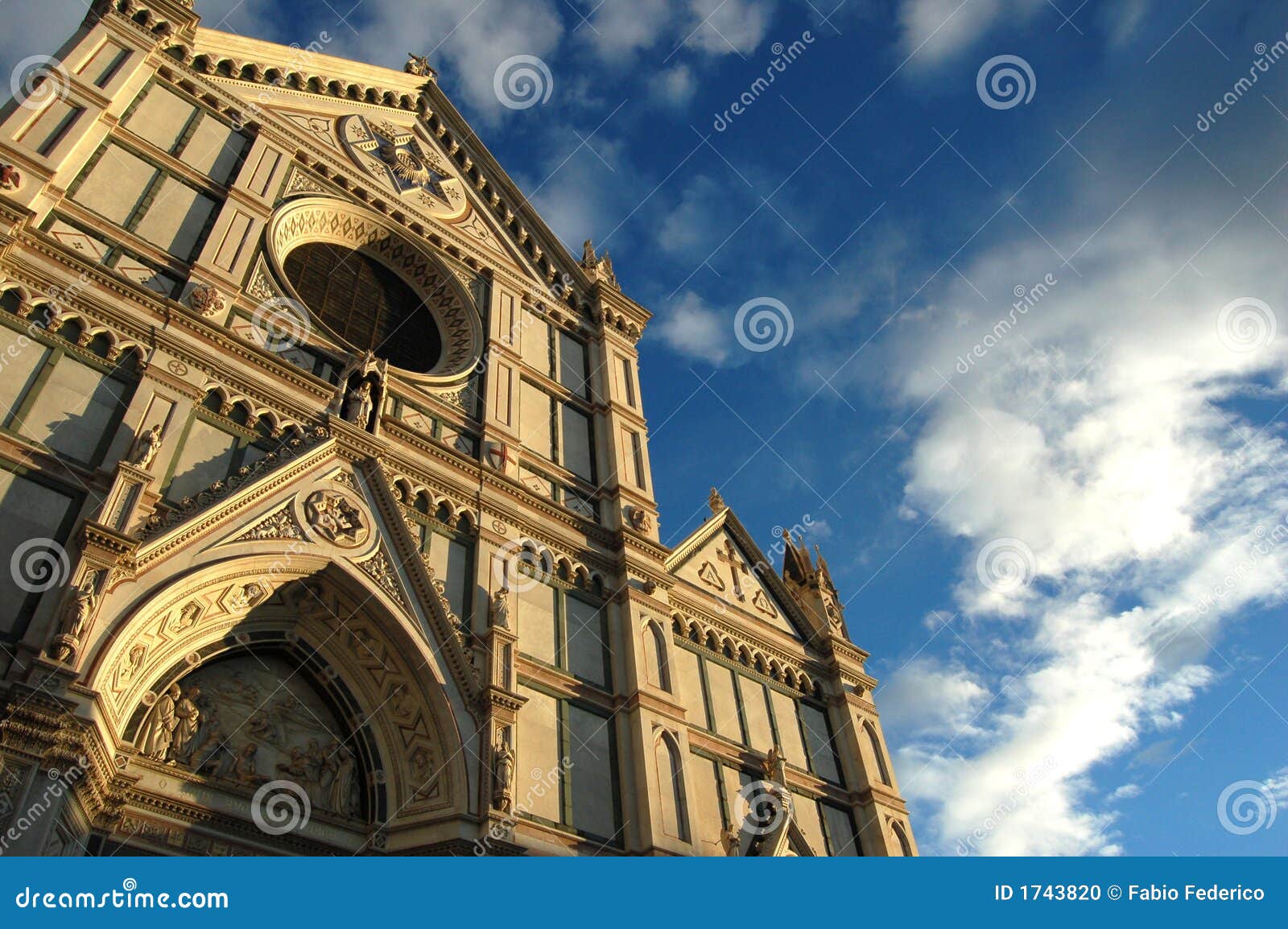 Santa Croce Church in Florence Stock Photo - Image of facade, firenze ...