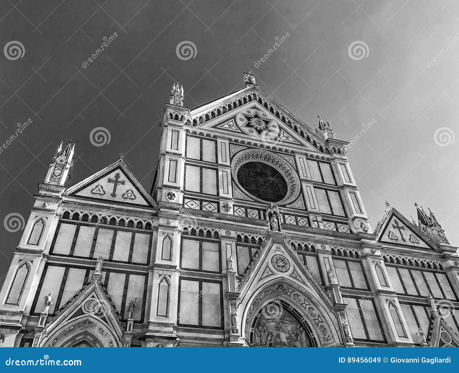 Santa Croce Square Architecture, Florence Stock Image - Image of famous ...
