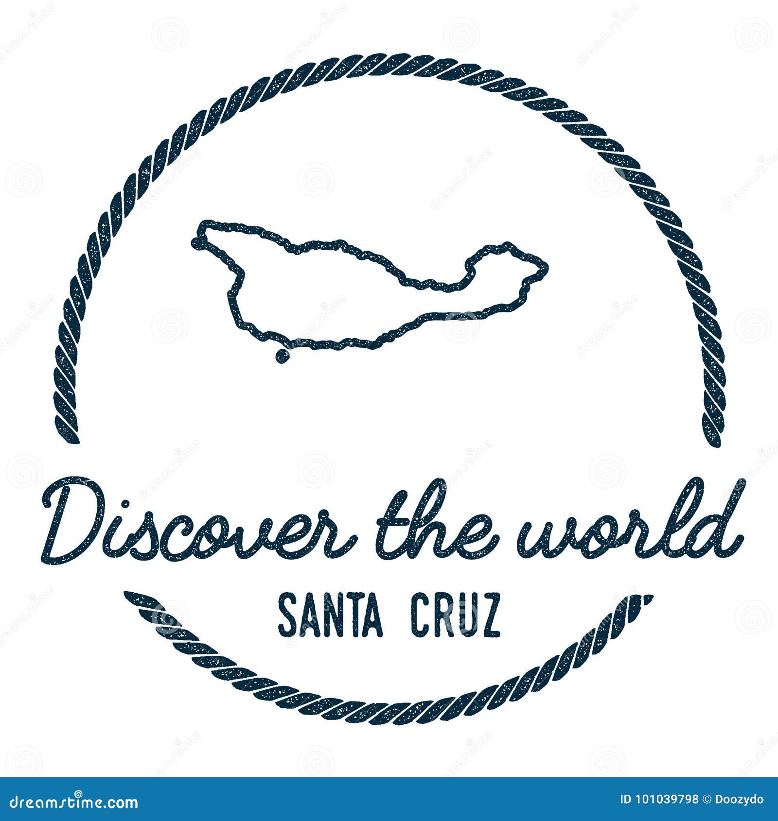 Santa Cruz Island Map Outline Ilustração do Vetor - Ilustração de globo ...