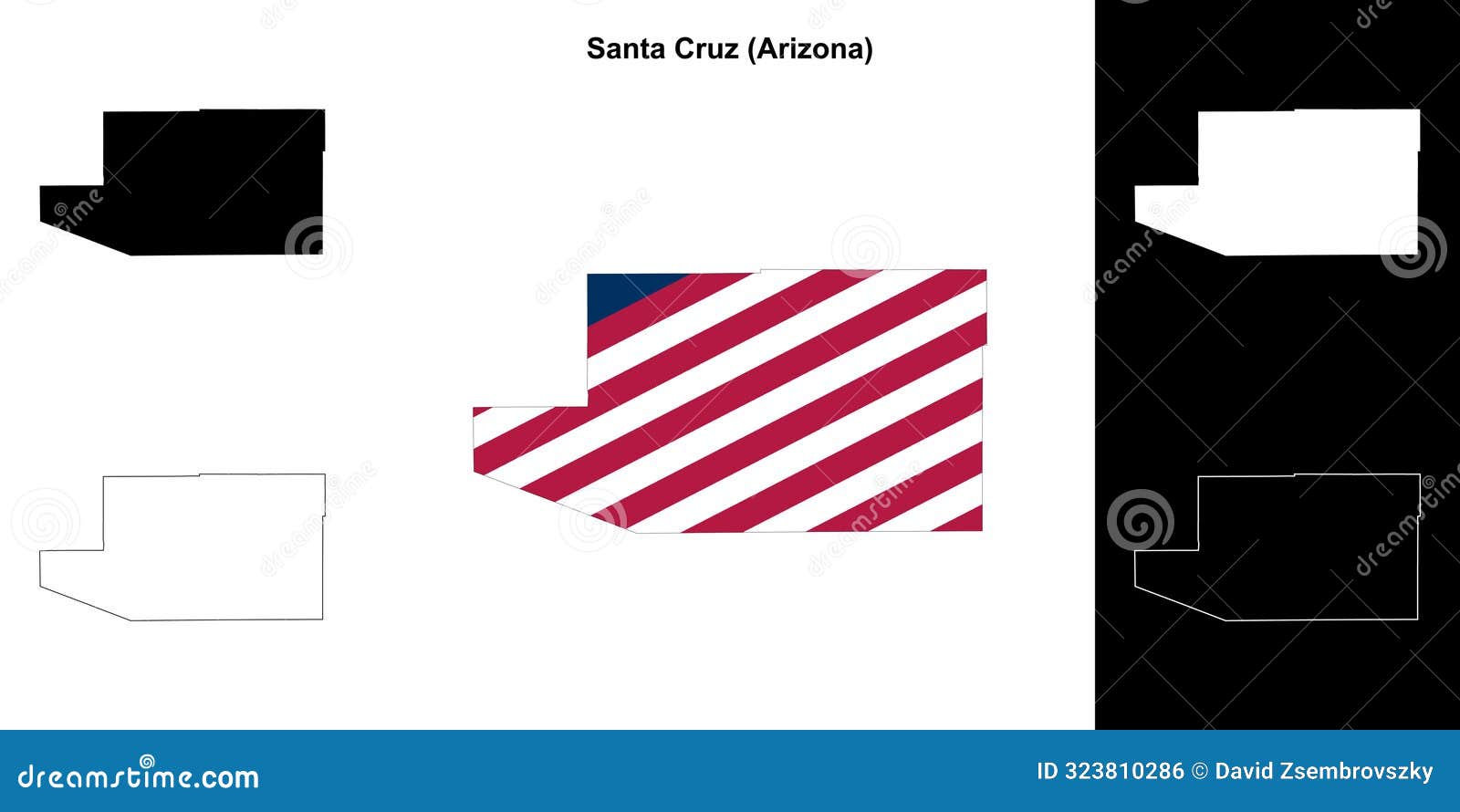 Santa Cruz outline map stock vector. Illustration of cruz - 323810286