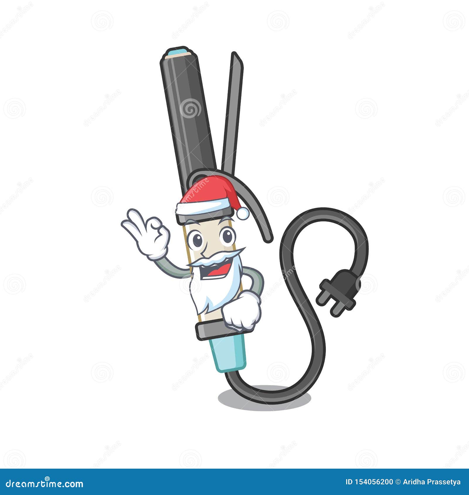 Santa Curling Clipart