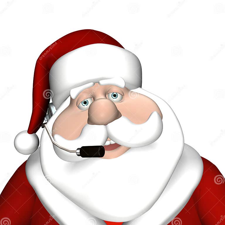 Santa Customer Service 1 stock illustration. Illustration of internet ...