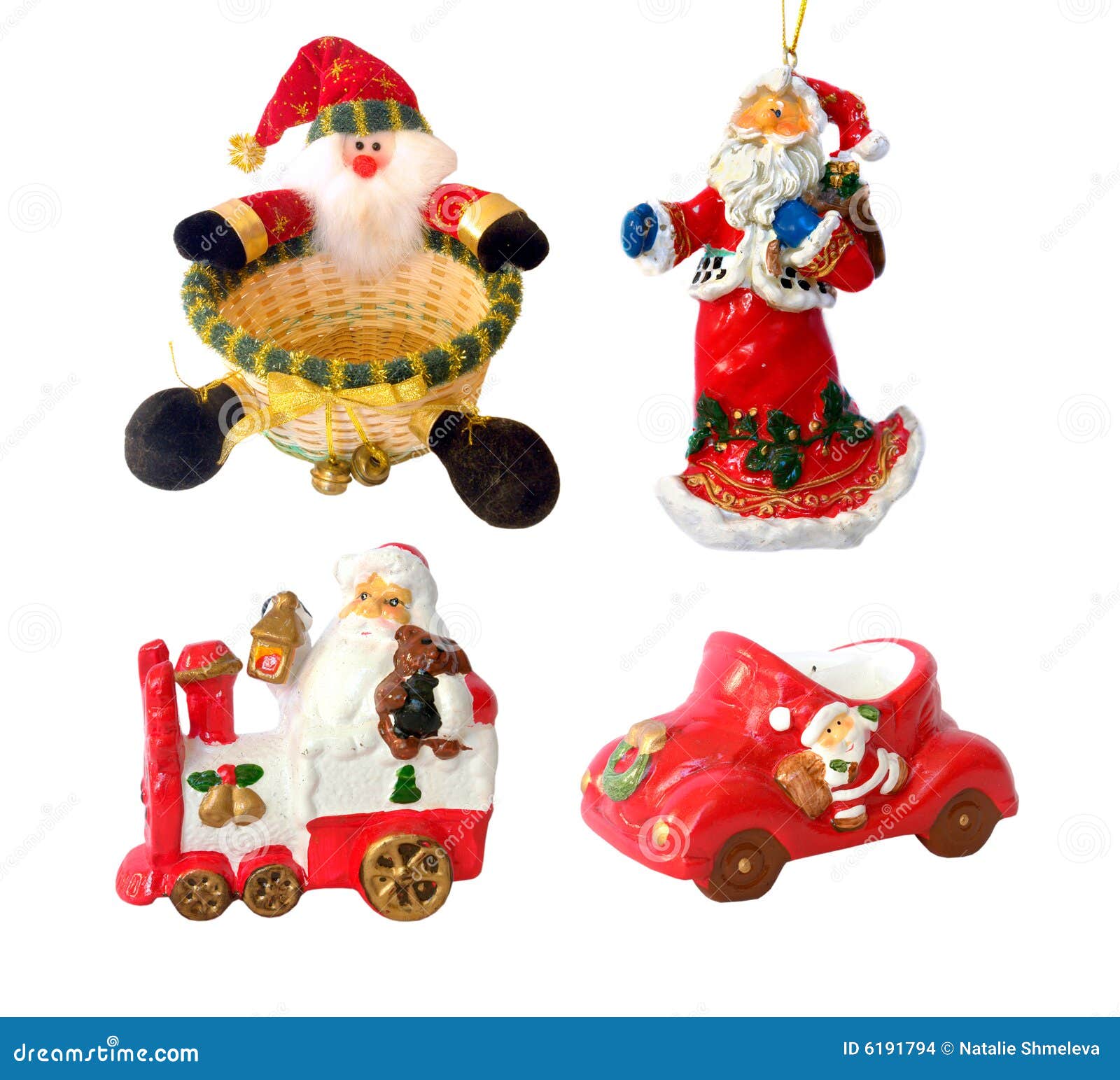 Santa decorations stock photo. Image of traditional, basket - 6191794
