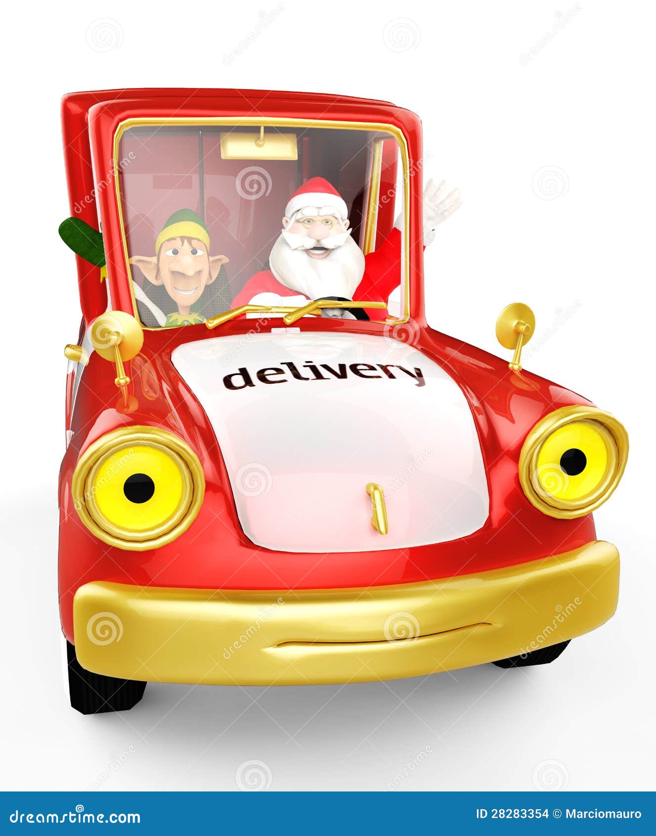 Santa delivery stock illustration. Illustration of lorry - 28283354