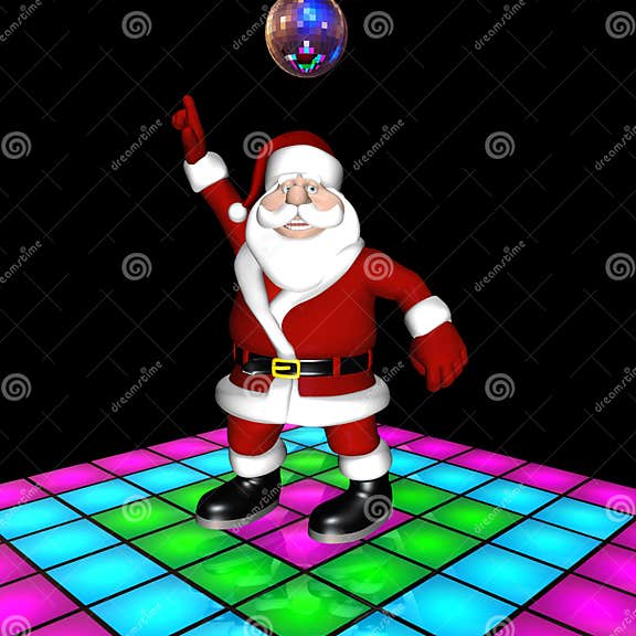 Santa Disco Dancing stock illustration. Illustration of flashy - 11263648