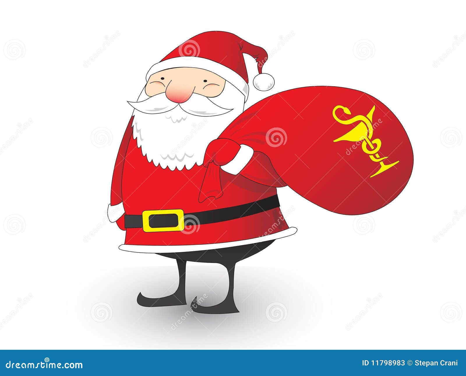 Santa doctor stock vector. Illustration of pandemic, year - 11798983